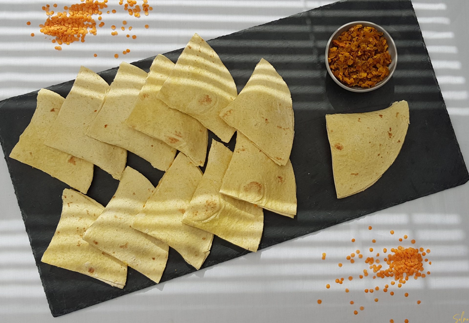 Tortilla Dhall Samosas – Salma's Recipes – Step by Step Recipes